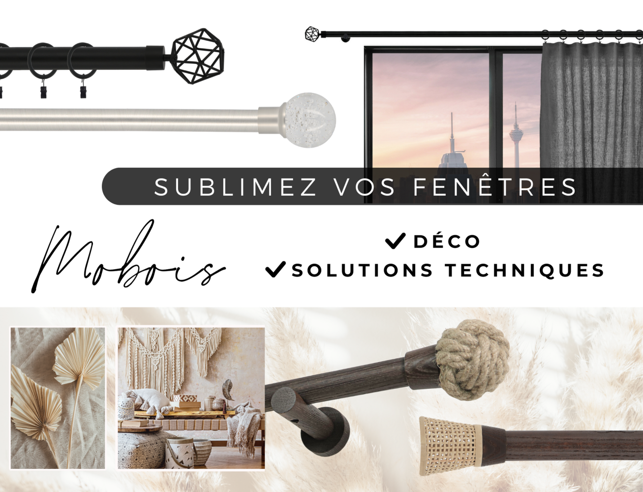 Tringle de rideau à composer | Tringle à rideau et accessoires | L’Entrepôt du Bricolage