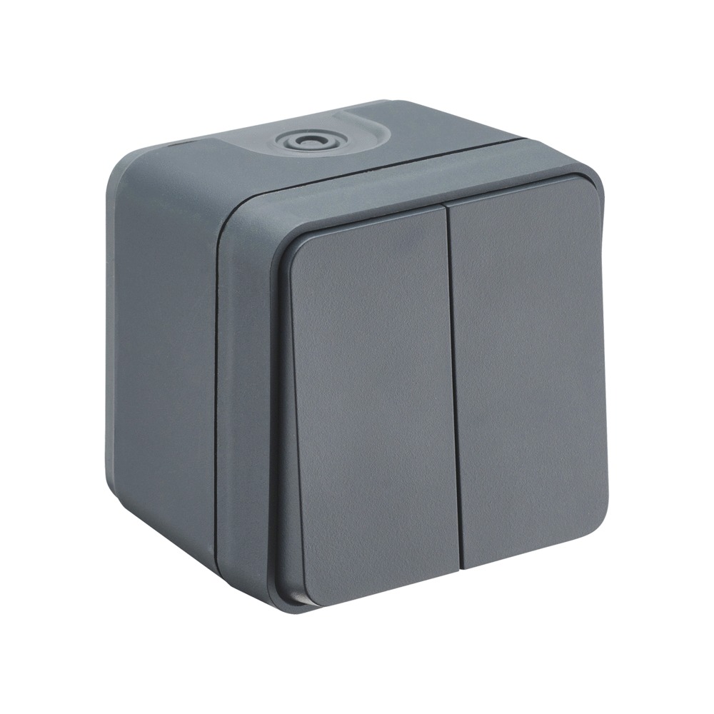 Double Va et Vient étanche IP55 anthracite Cyklone DEBFLEX | 1633024 ...