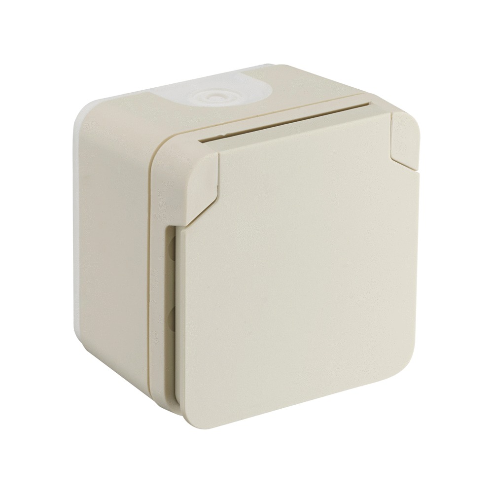 Prise 2 pôles+terre étanche IP55 sable Cyklone DEBFLEX | 1633012 ...