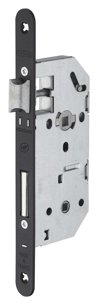 Serrure à encastrer Monomax à condamnation axe 40 mm acier noir THIRARD ...