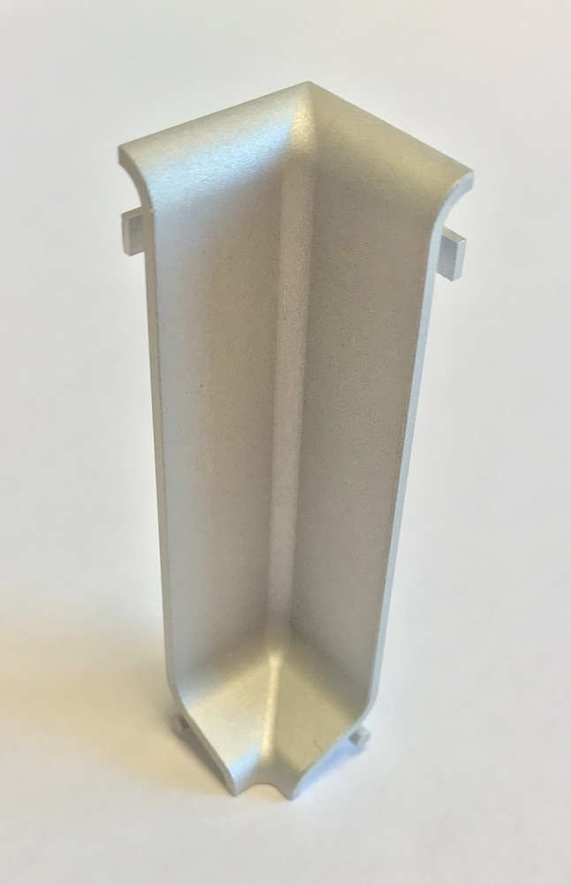Angle rentrant pour plinthe 60mm aluminium DINAC | 1730683 | Revêtement ...