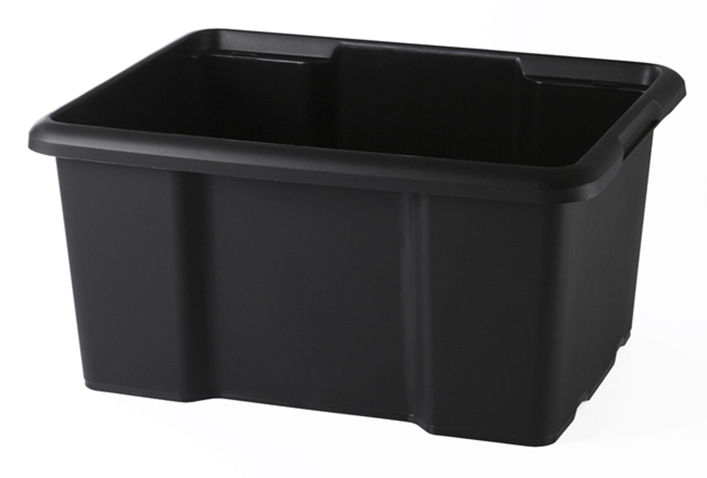 Bac de rangement en plastique noir 15 L SUNDIS | 1423941 | Rangement ...