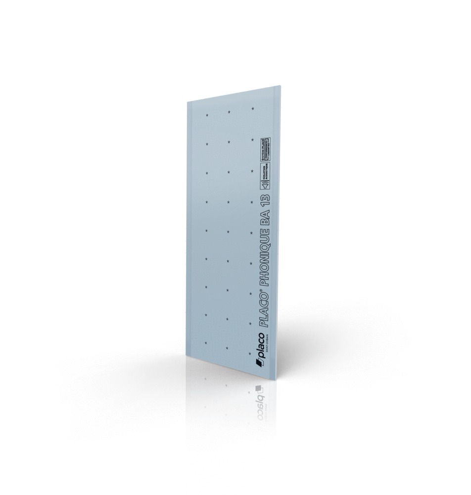 Plaque de plâtre phonique Placophonique BA13 2,50 x 1,20 m PLACO ...