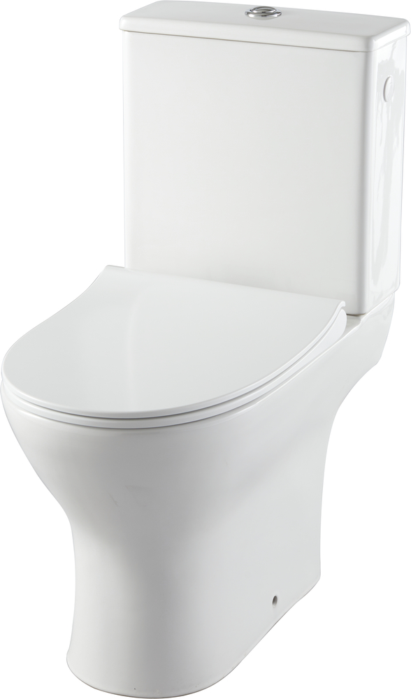 WC à poser sans bride avec abattant frein de chute Antarès Rimless ...