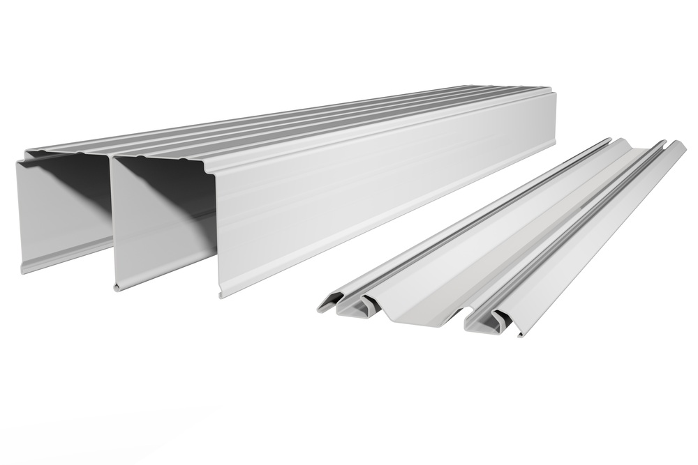 Rails haut et bas blancs en acier pour porte de placard coulissante ...