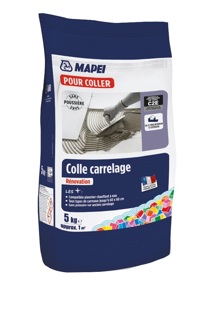Colle carrelage rénovation Blanc 5 kg MAPEI | 1270122 | Revêtement de ...