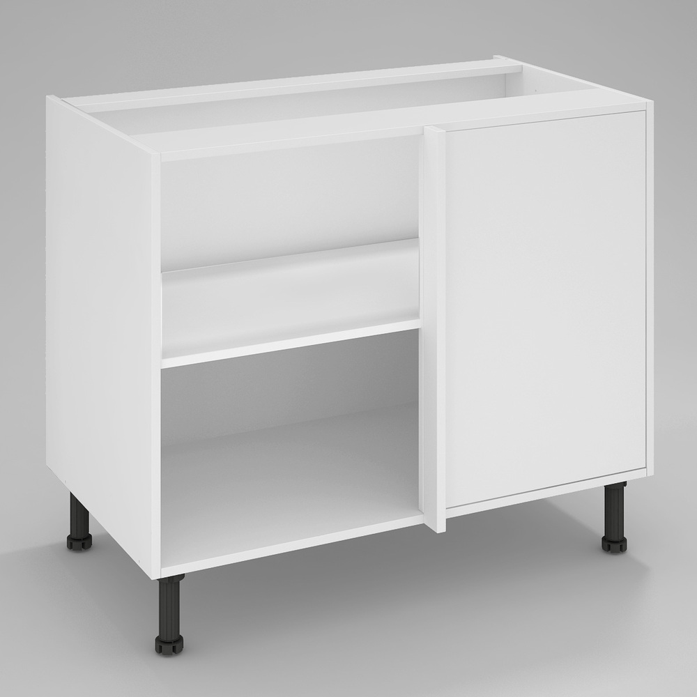 Caisson cuisine bas angle blanc L 100 x H 70 x P 56 cm OFITRES | 483871 ...