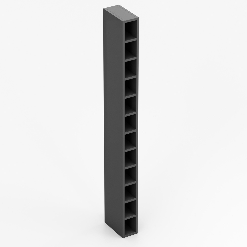 Range bouteille pour colonne gris anthracite 15 x 200 x 30 cm OFITRES ...