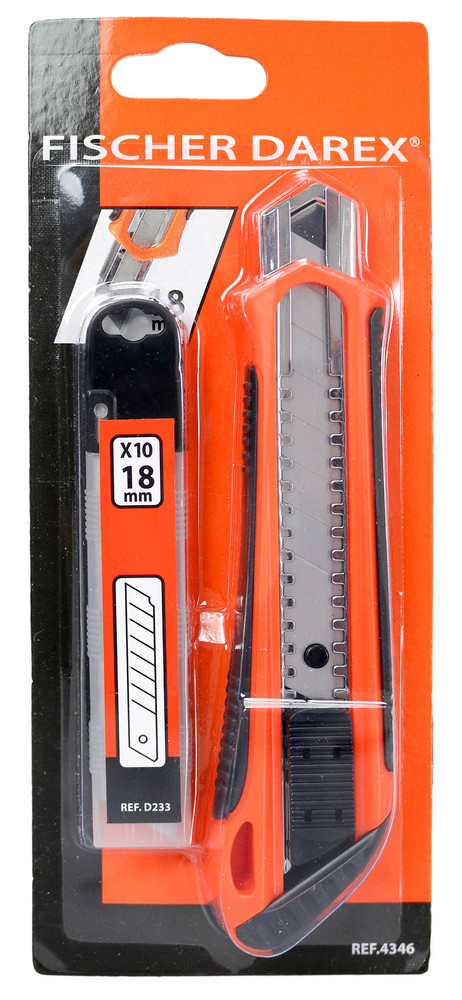Cutter 18 mm avec 10 lames FISCHER DAREX | 1033108 | Outillage | L ...