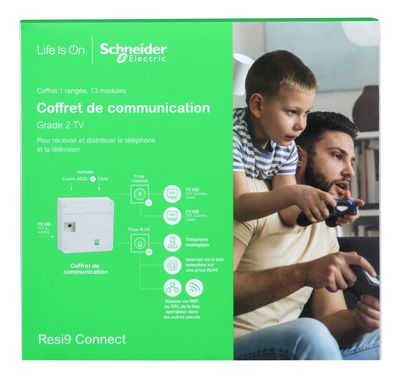 Coffret de communication grade 2 4 prises RJ45 - Resi9 Connect ...