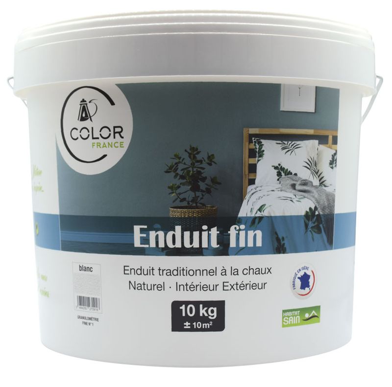 Enduit fin chaux Octave Vert Olive 10kg COLOR FRANCE | 1545407 ...