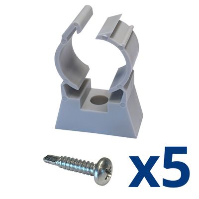 5 attaches Rapid-Tub diamètre 20 pour tube IRL avec vis - ING FIXATION ...