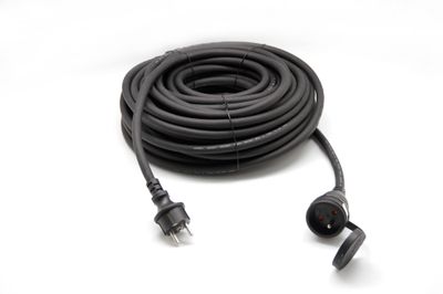 Rallonge électrique de chantier IP44 25m 3G2,5 noir - Gao | 1686822 ...